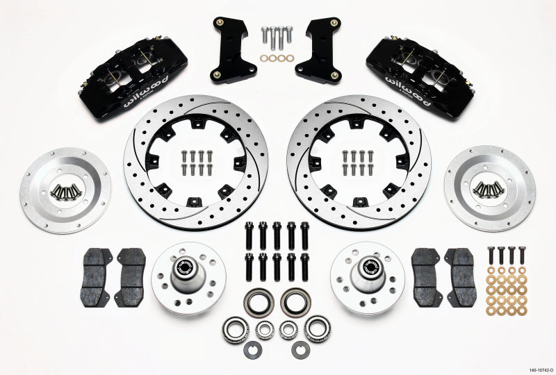Wilwood Dynapro 6 Front Hub Kit 12.19in Drilled 74-80 Pinto/Mustang II ...